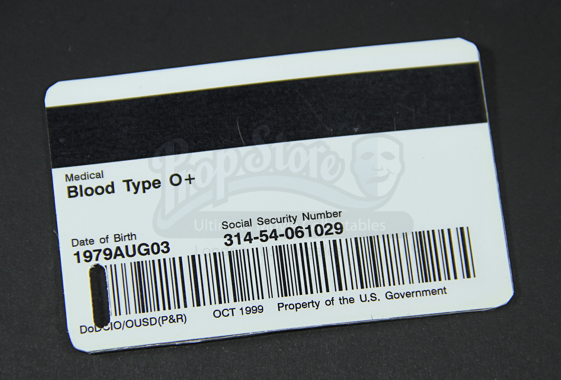 US Army ID Card Prop Store Ultimate Movie Collectables
