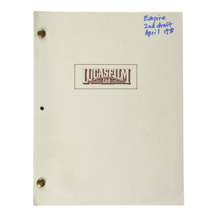 1689. Bound Lucasfilm Research Library Second Draft Script | STAR WARS ...