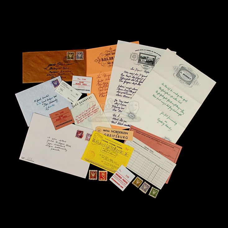 Letters, Postage Materials and Assorted Hotel Stationery | GRAND ...