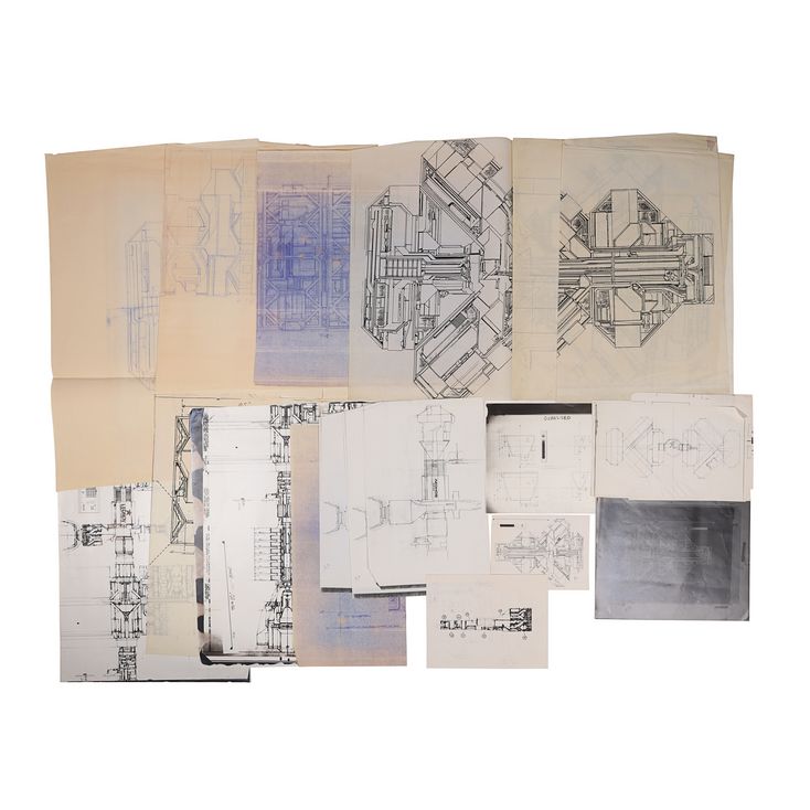 Collection of Leonov Miniature Blueprints and Hand-drawn Sketches ...