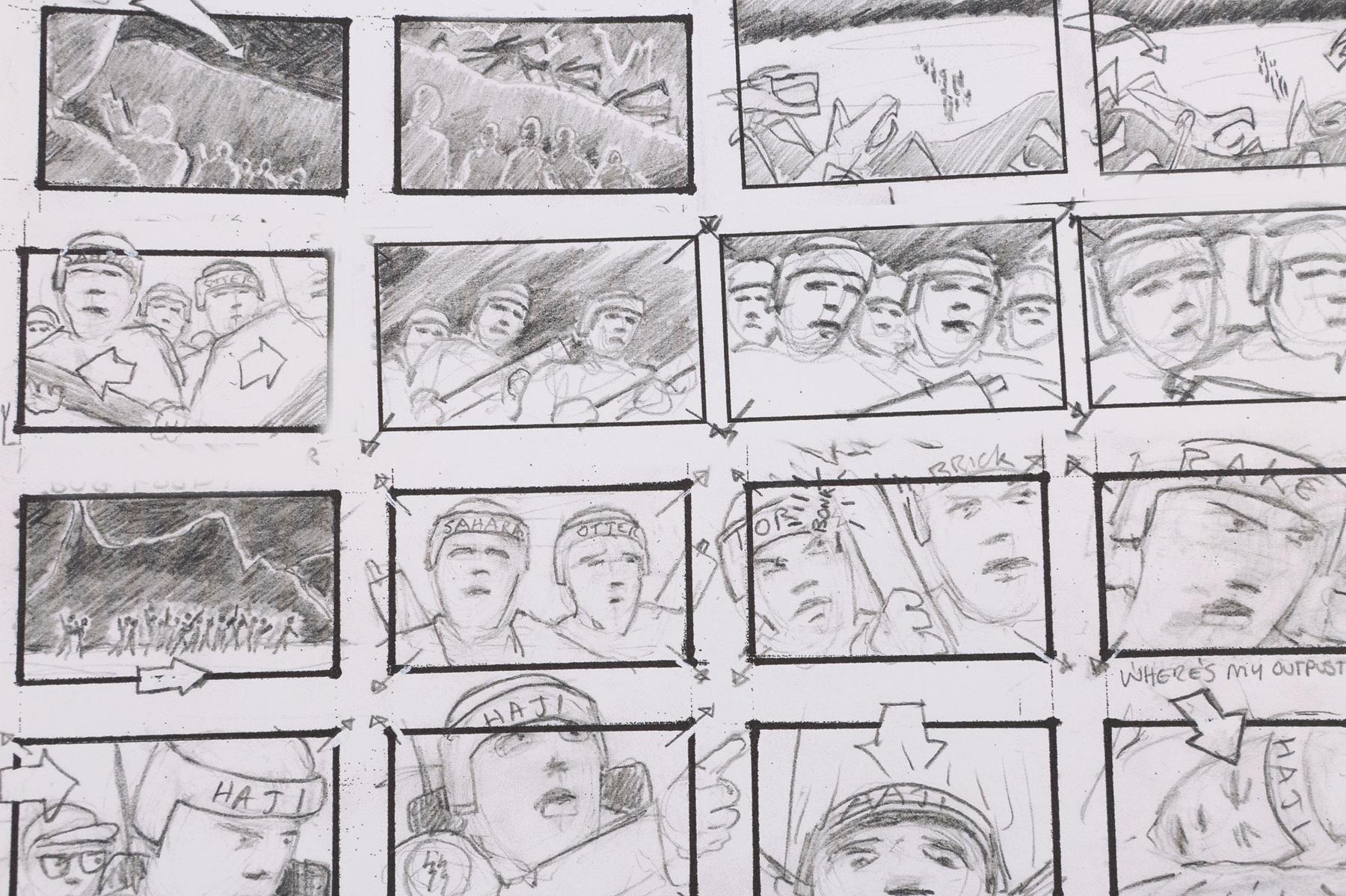 Hand-Drawn Storyboard Scenes 1-7 by Phil Tippett | STARSHIP TROOPERS 2 ...