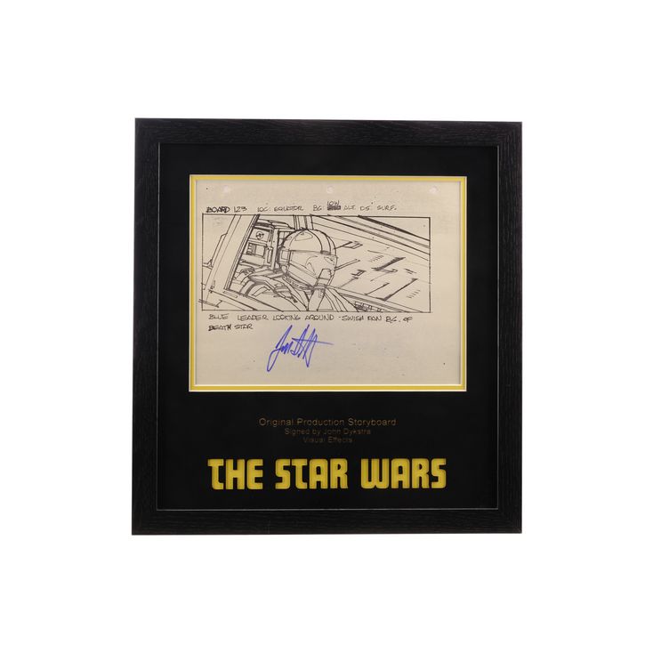 John Dysktra Signed Early Production Storyboard - Blue Leader Looking ...