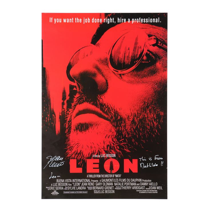Lot 1438. Jean Reno-Autographed Reprint One Sheet | LEON: THE ...