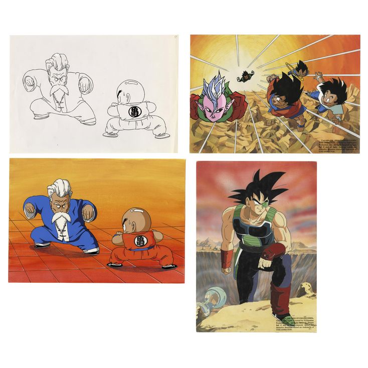 Lot 587 - Set of Three Hand-Painted Illustration Cels with Backgrounds ...