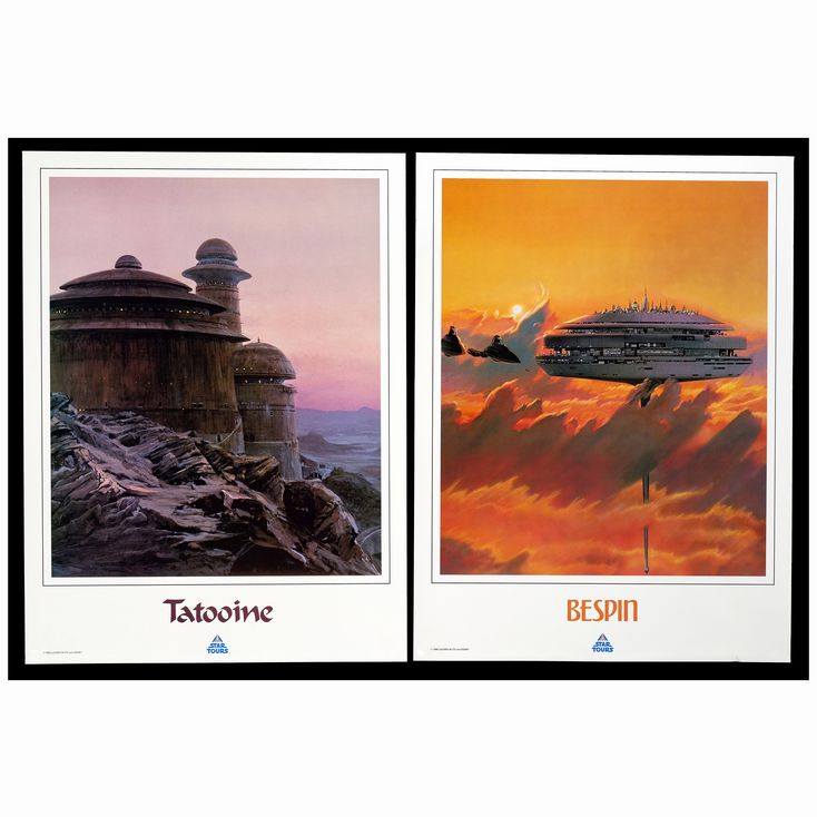 778. STAR WARS STAR TOURS (1987) Promotional Posters (2) (18 x 24) Very ...