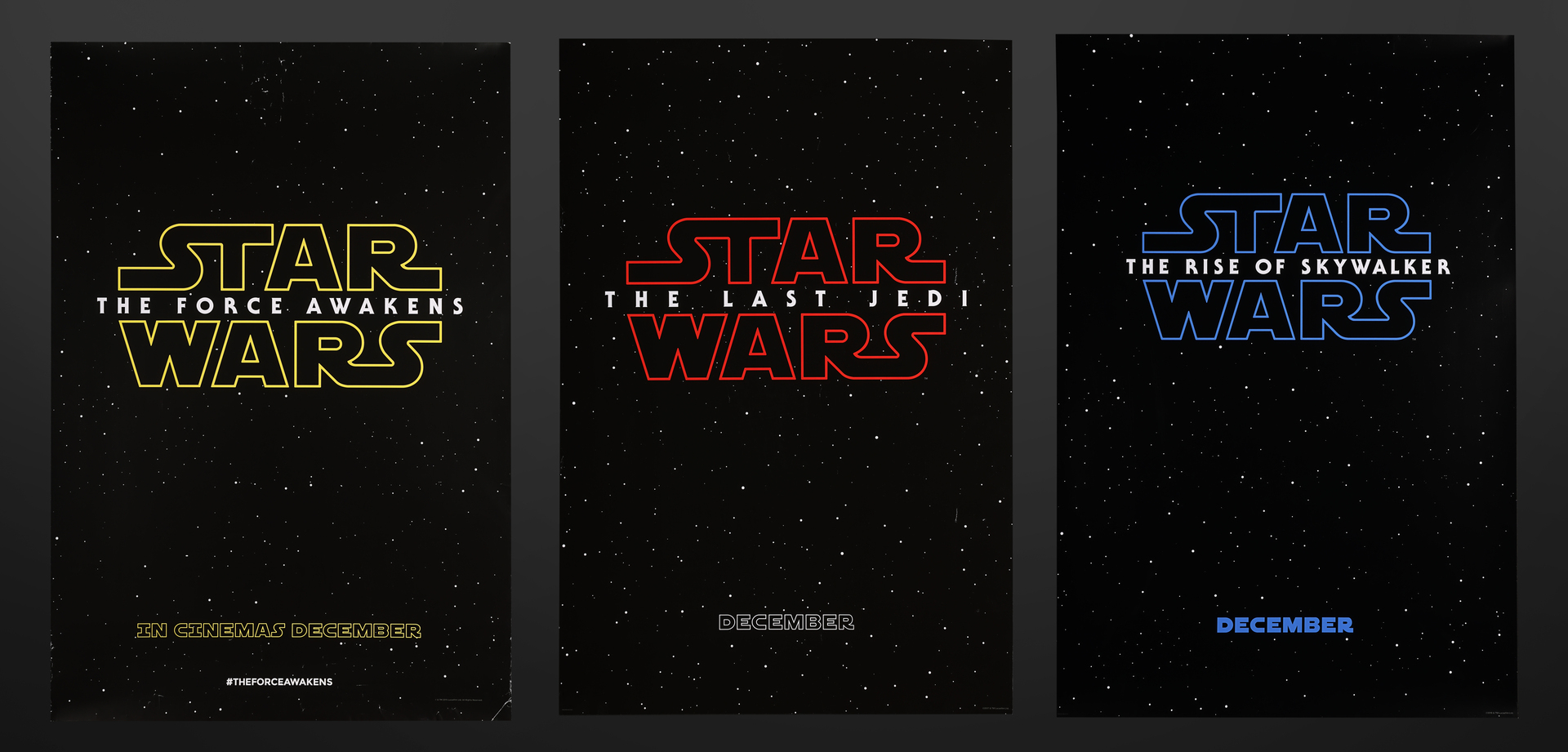Lot #411 - STAR WARS: SEQUEL TRILOGY (2015-2019) - Three Advance One ...