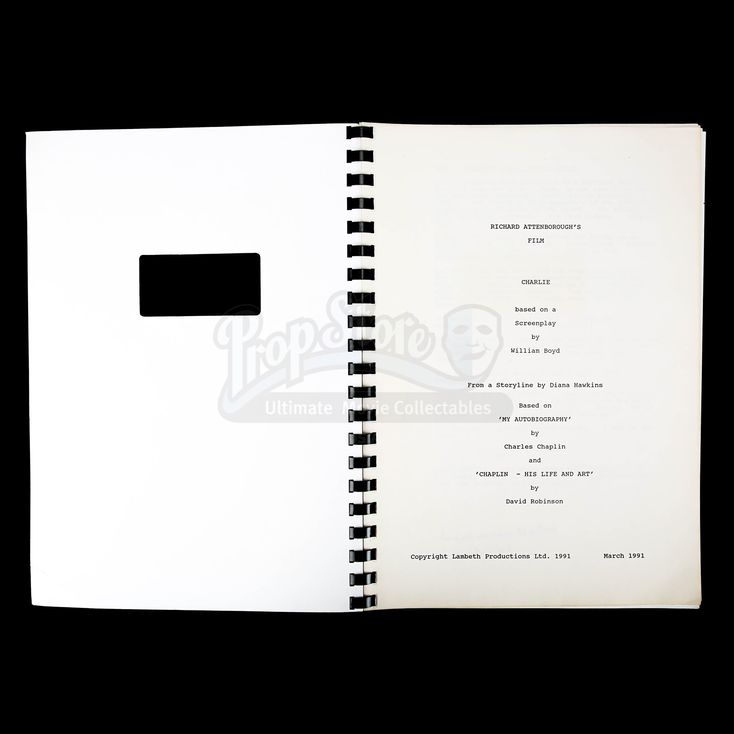 Richard Attenboroughs Personal Annotated Script | CHAPLIN (1992)