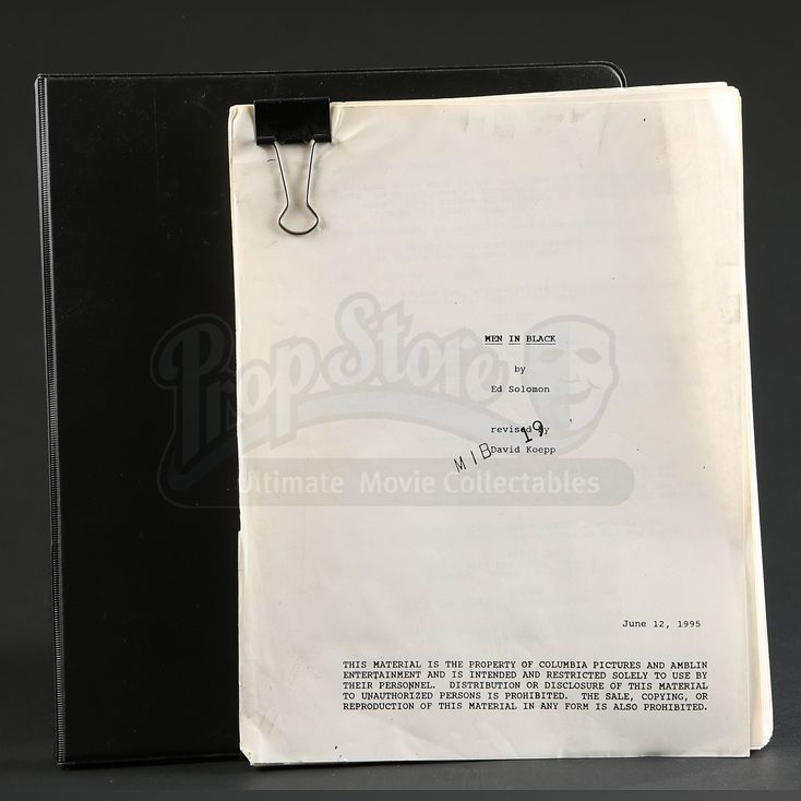 Men In Black Scripts | VARIOUS PRODUCTIONS