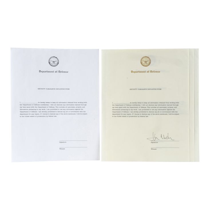 Lot 1154 Set Of Four Department Of Defense Forms With One John Nash Russell Crowe Signed