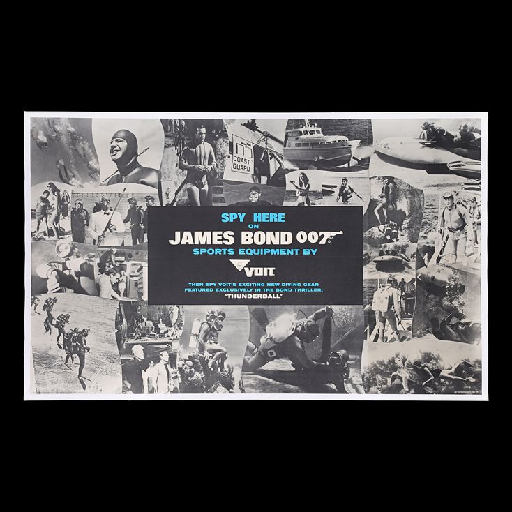 Linen-backed US Voit Promo Poster, 1965 | JAMES BOND: THUNDERBALL (1965)