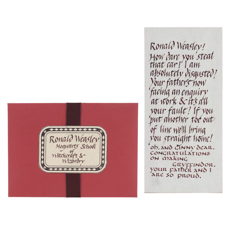 Ron Weasleys (Rupert Grint) Howler in Display | HARRY POTTER AND THE ...