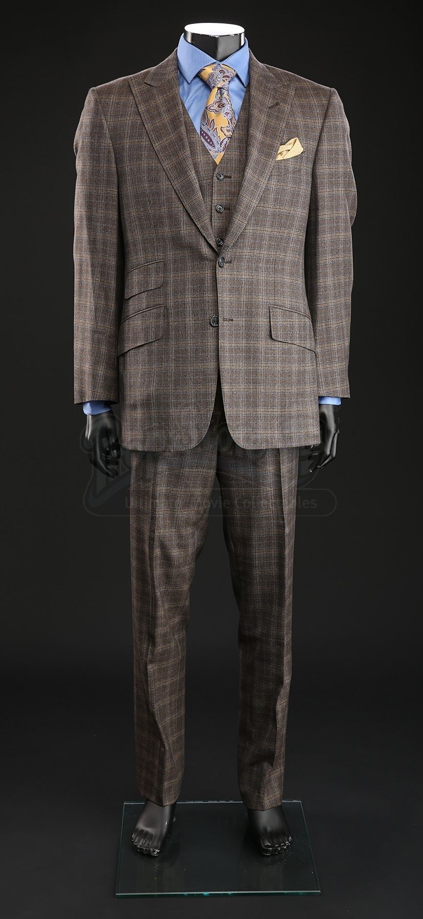 Hannibal Lecters (Mads Mikkelsen) Brown Plaid Three-Piece Suit ...