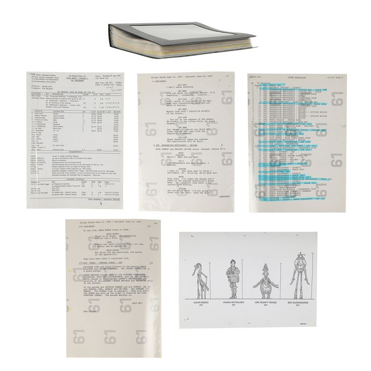 Lot # 1703: STAR WARS: THE PHANTOM MENACE (1999) - Script and ...