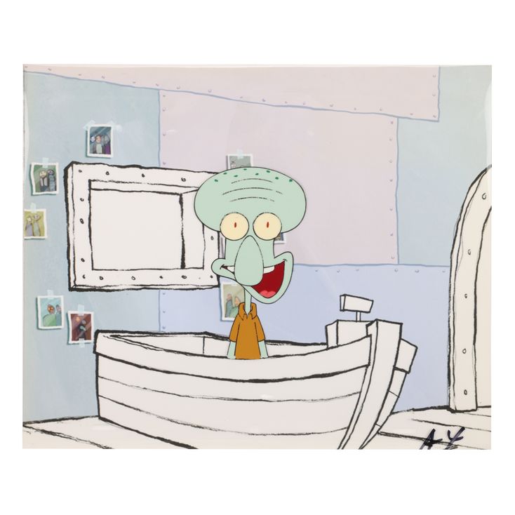 2271. Hand-painted Original Squidward Tentacles Production Cel on ...