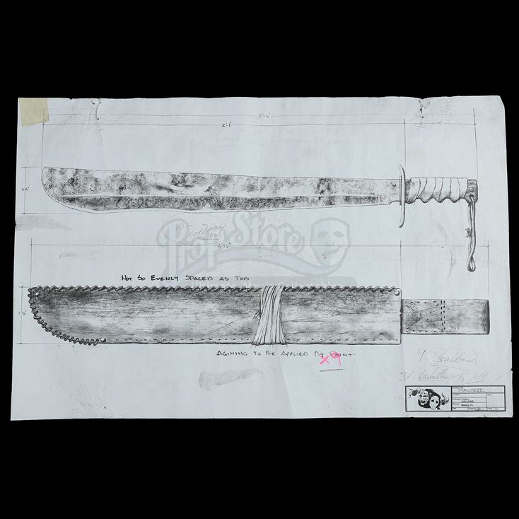 Jason Vorhees (Ken Kirzinger) Machete Printed Drawing | FREDDY VS ...