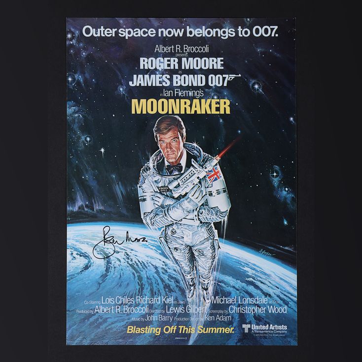 Lot #208 - JAMES BOND: MOONRAKER (1979) - Roger Moore Autographed Mini ...