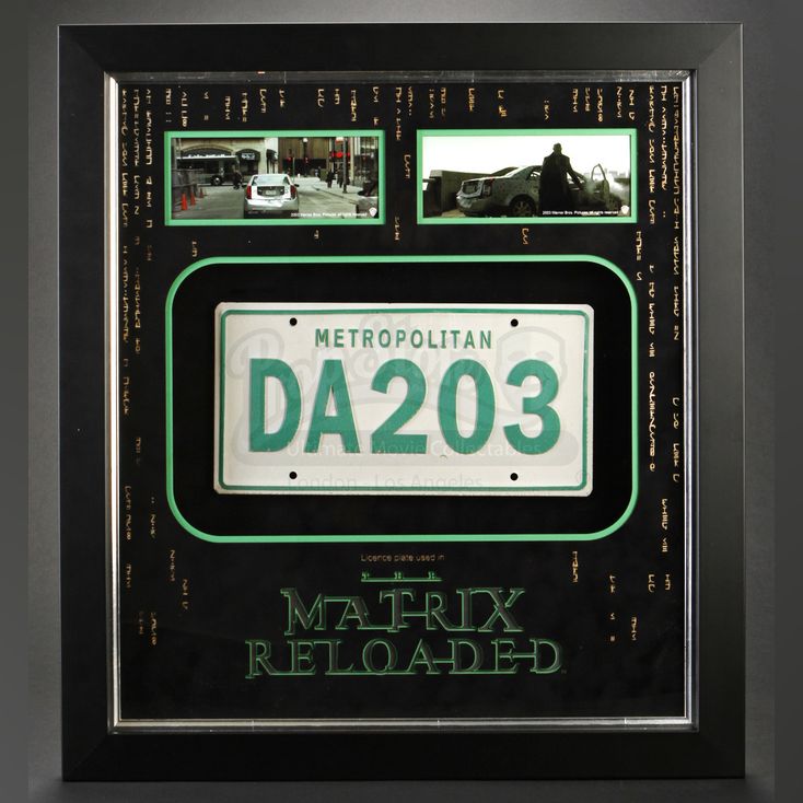 Trinitys (Carrie-Anne Moss) Cadillac CTS License Plate Display 01 ...