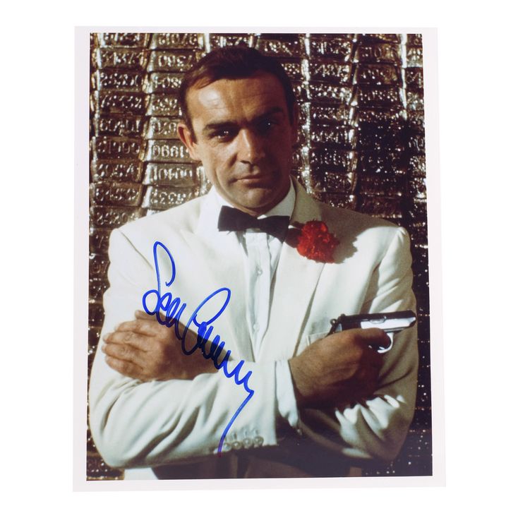 Lot # 1020: JAMES BOND: GOLDFINGER (1964) - Sean Connery-Autographed Promotional James Bond Still