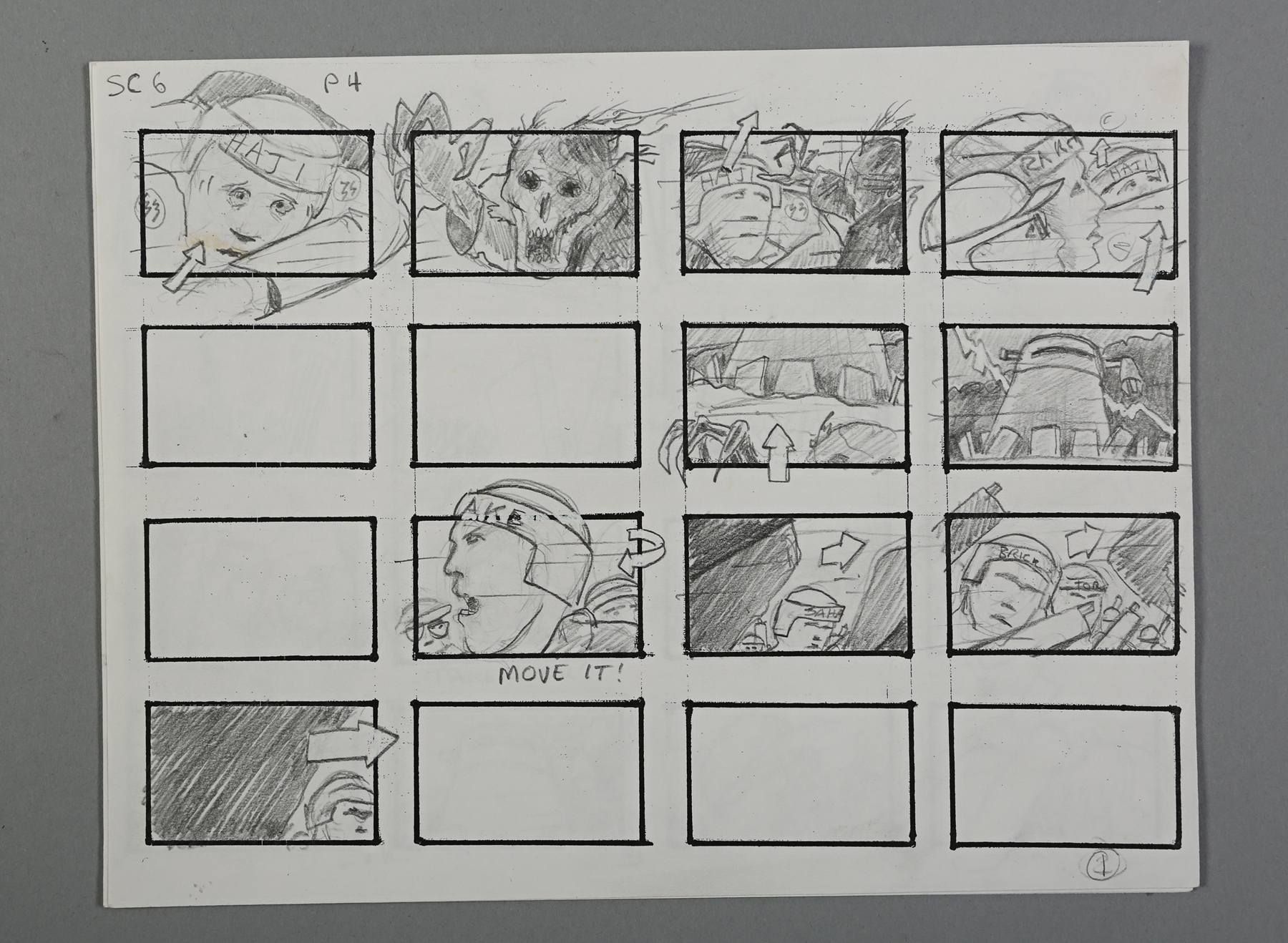 Hand-Drawn Storyboard Scenes 1-7 by Phil Tippett | STARSHIP TROOPERS 2 ...