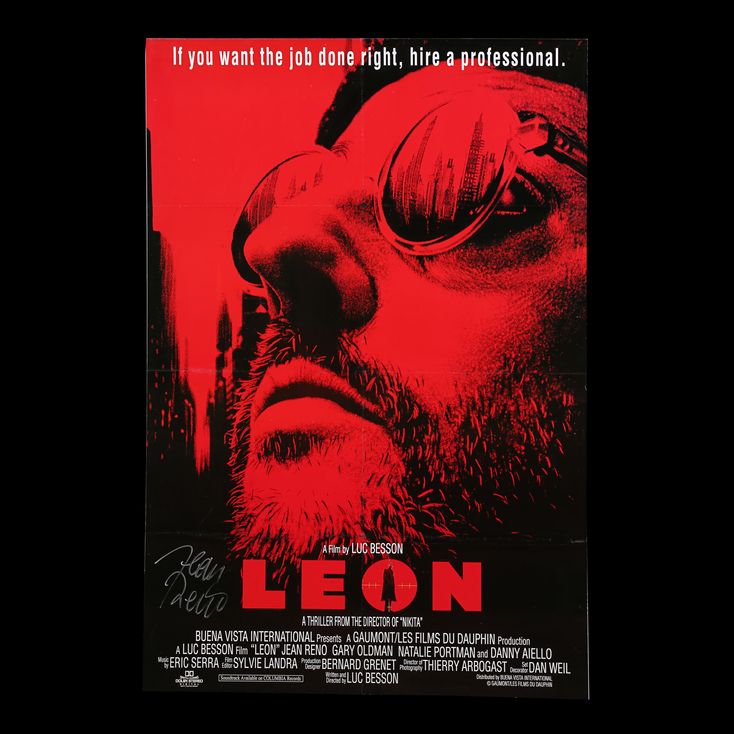 UK One-Sheet, 1994, Autographed by Jean Reno | LÉON: THE PROFESSIONAL ...