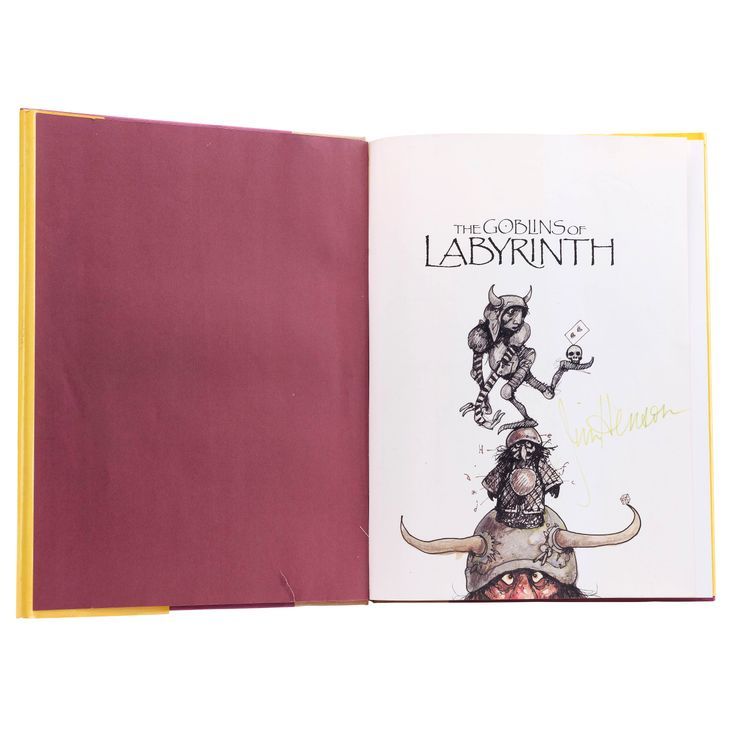 245. Jim Henson-Autographed The Goblins of Labyrinth Book ### LABYRINTH ...