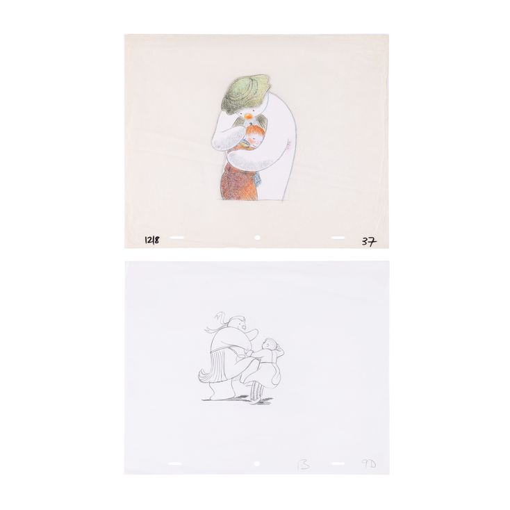 Lot #1529: THE SNOWMAN (1982) - Hand-painted Animation Cel and ...