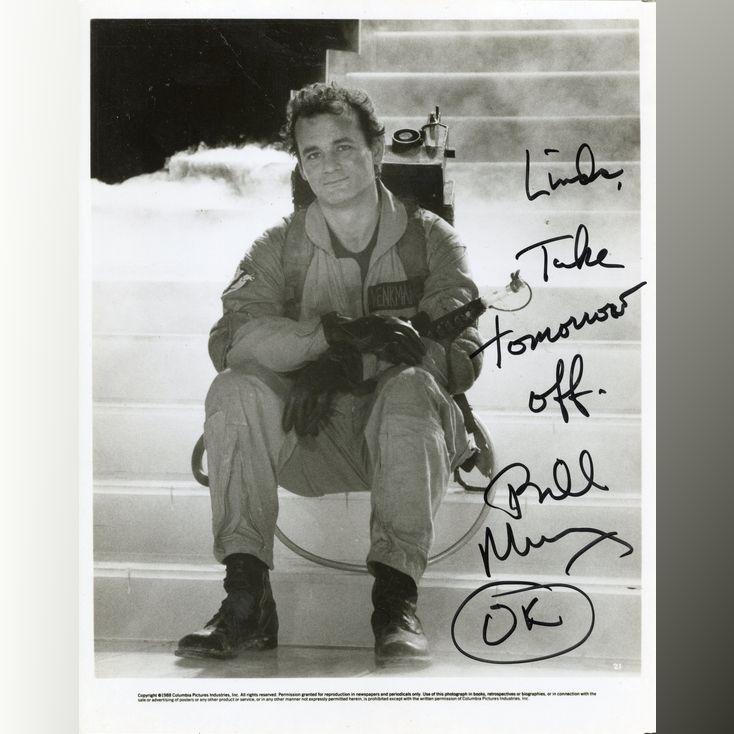 Lot #814 - GHOSTBUSTERS (1984) - Bill Murray-Autographed Promotional Still
