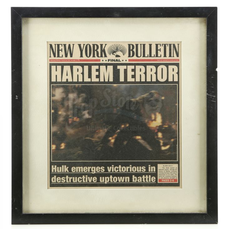 Lot 201 Marvels Daredevil (TV Series) - Ben Urichs Framed Harlem Terror ...