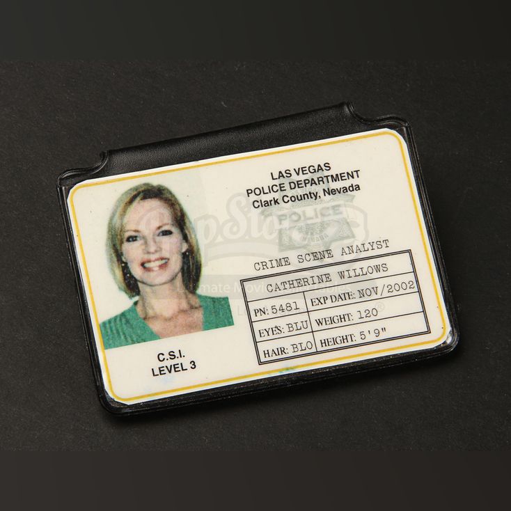 Catherine Willows (Marg Helgenberger) Police ID | CSI: CRIME SCENE ...