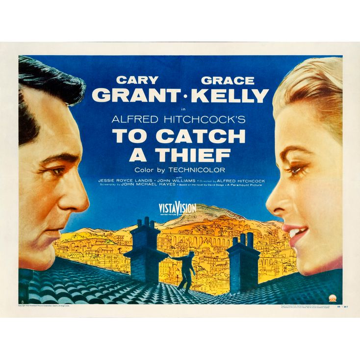 436. TO CATCH A THIEF - Half Sheet Half Sheet (22 x 28) Style B Very ...