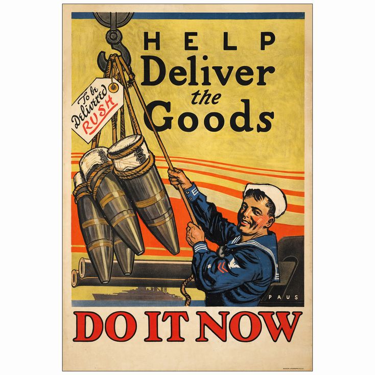 170. HELP DELIVER THE GOODS - DO IT NOW (1918) WWI Recruiting Poster ...