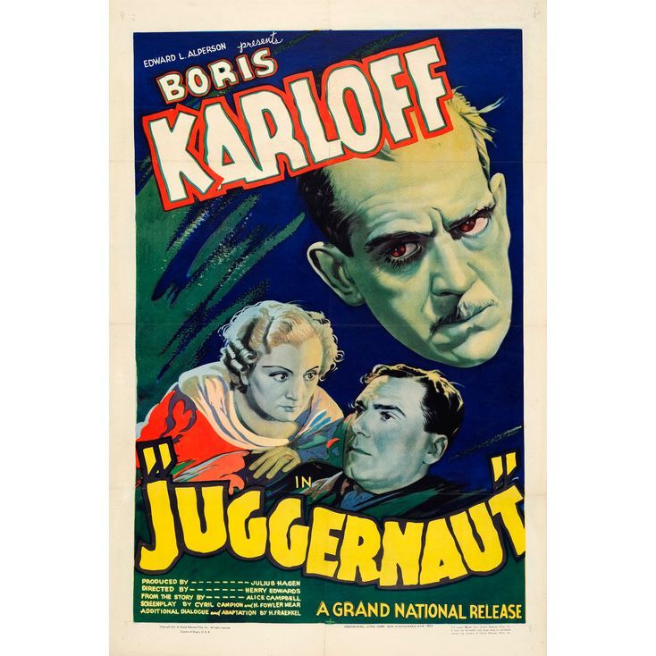 237. JUGGERNAUT - One Sheet One Sheet (27 x 41) Fine on Linen ...