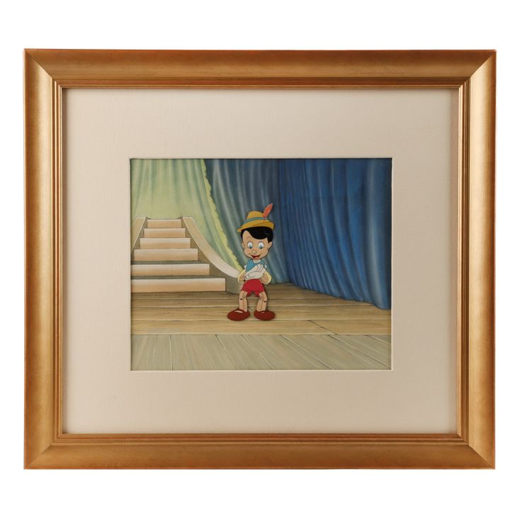 2140. Pinocchio on Stage Ive got no strings Original Production Cel on ...