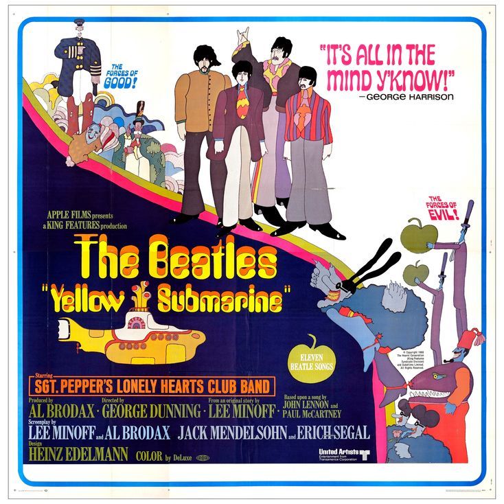 Lot 312 - YELLOW SUBMARINE Six Sheet (79 x 80) Very Fine Folded ...