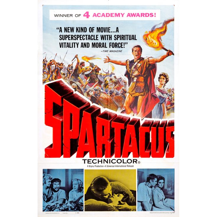 846. SPARTACUS - One Sheet One Sheet (27 x 41) Academy Awards Style Very Fine Folded | SPARTACUS ...