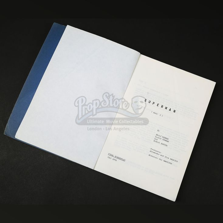 Production-Used Script | SUPERMAN (1978)