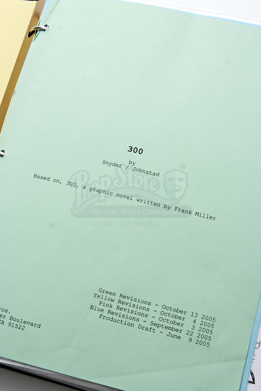 Production Used Continuity Binder | Prop Store - Ultimate Movie ...