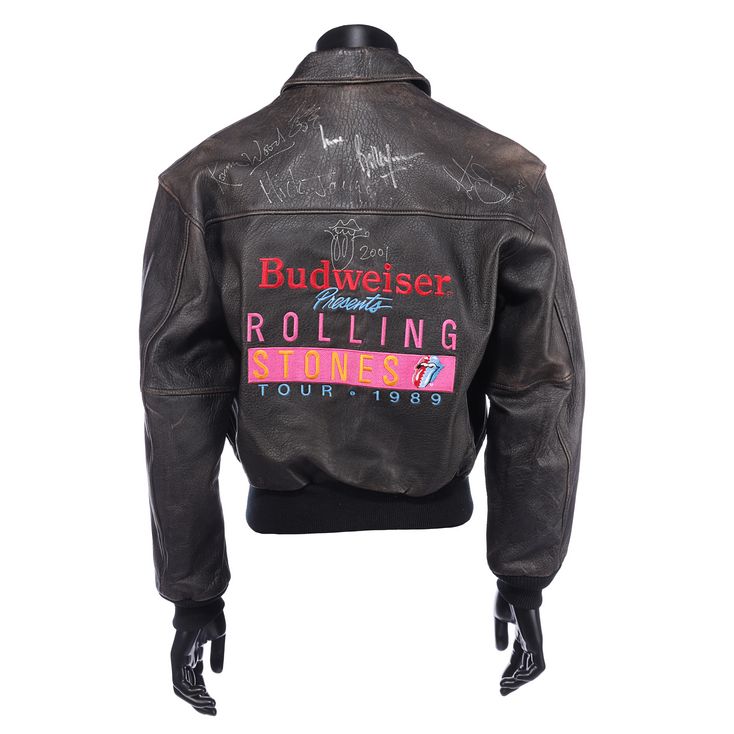 Lot #616: THE ROLLING STONES - Bill Wyman's Tour Jacket Autographed by ...