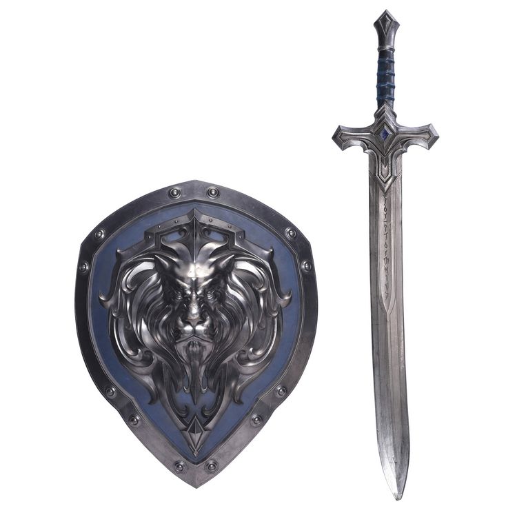 1891. Alliance Knights Shield with Foot Soldier Sword and Scabbard ...