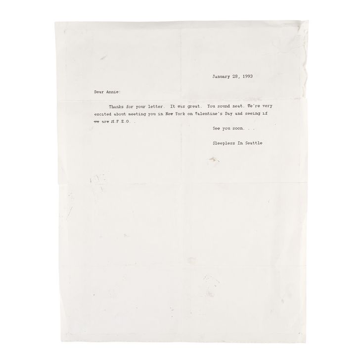 Lot # 1371: SLEEPLESS IN SEATTLE (1993) - Jonah Baldwin's (Ross ...