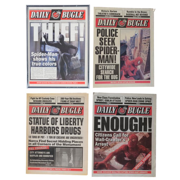 402. Framed Eddie Brock (Topher Grace) Thief! Daily Bugle Newspaper ...