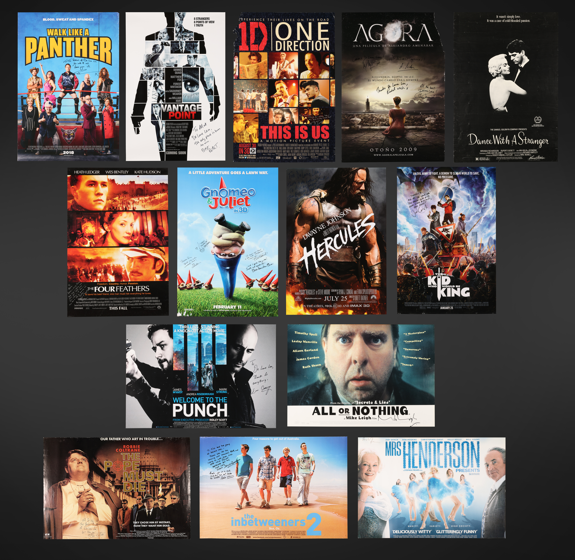 Lot #95 - VARIOUS PRODUCTIONS - De Lane Lea Studios Collection: Collection of 14 Autographed ...