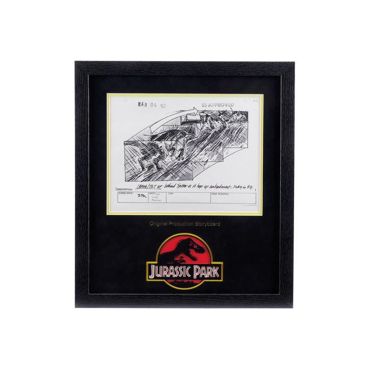 Original Production Storyboard - Spitter Hops Up Embankment Near Nedry ...