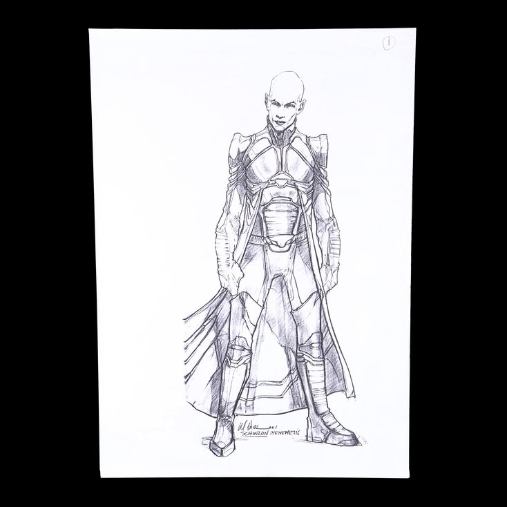 Mariano Diaz Autographed Shinzon (Tom Hardy) Front View Illustration ...