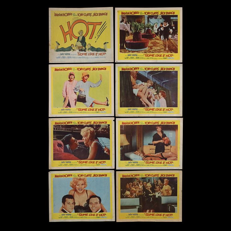 Lot #330 - SOME LIKE IT HOT (1959) - Complete Set of Eight US Lobby Cards, 1959