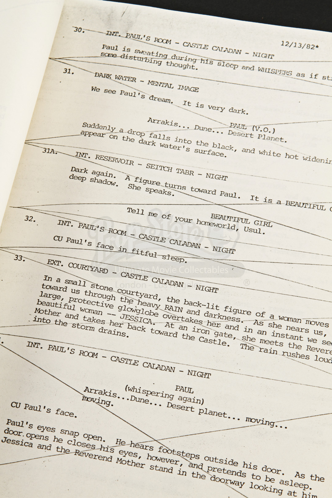 Production Script Copy | Prop Store - Ultimate Movie Collectables