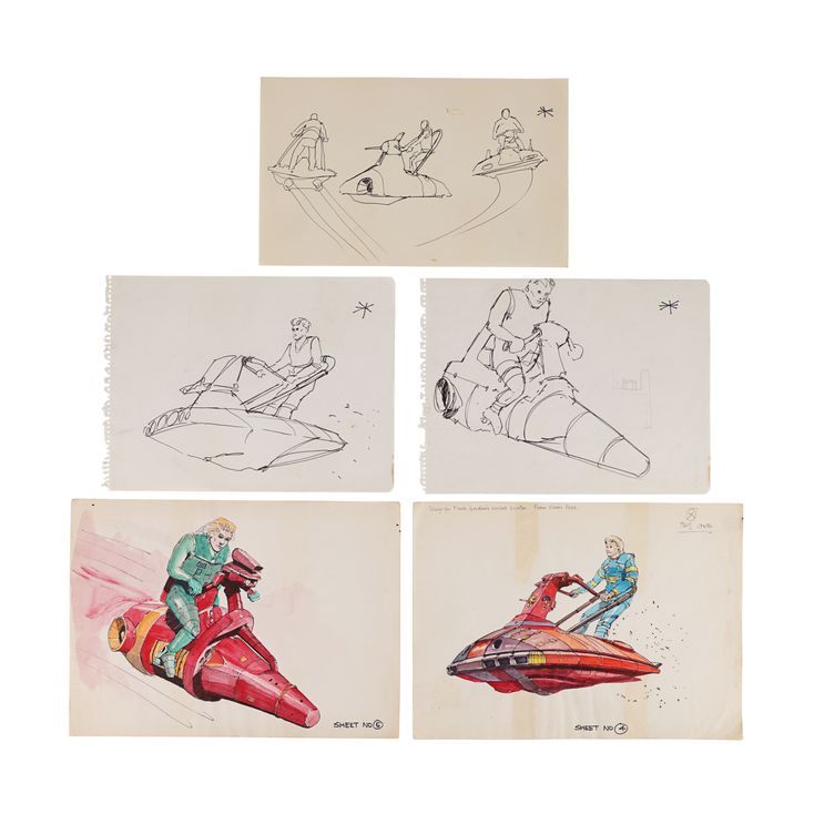Lot # 1131: FLASH GORDON (1980) - Chris Foss Hand-drawn and Painted ...