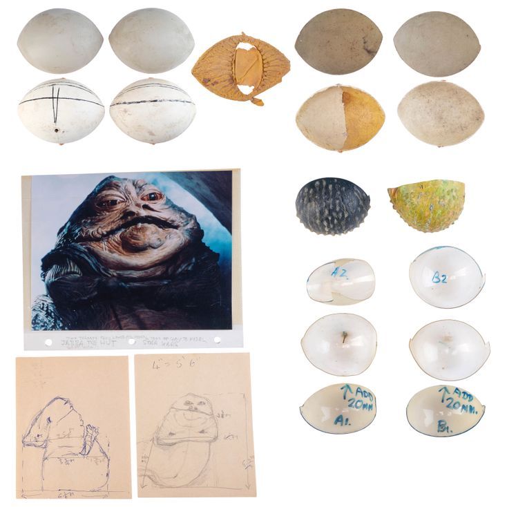 1181. Jabba the Hutt Eyes and Hand-Drawn Concept Sketches ### STAR WARS ...