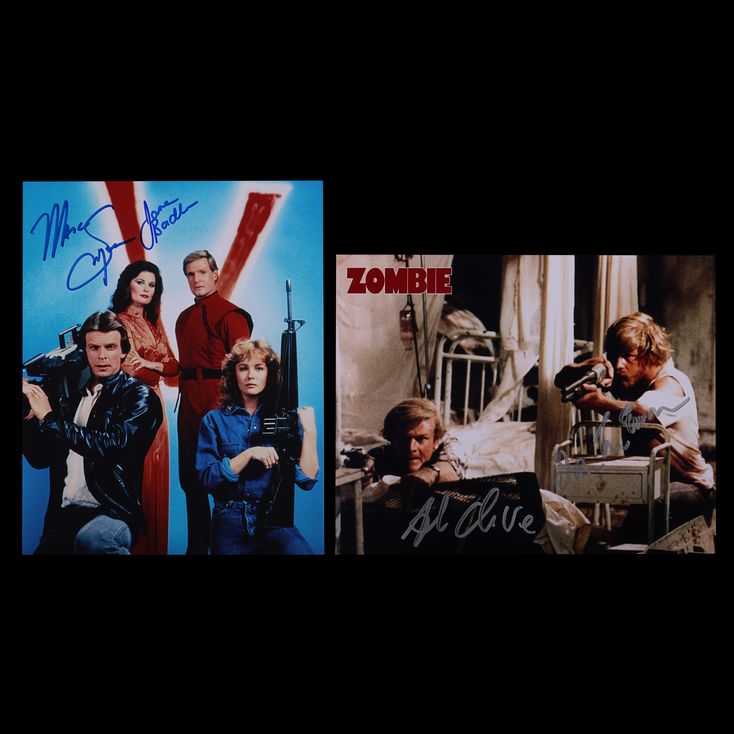 Two Autographed Colour Photographs Autographed by Al Cliver, Ian ...