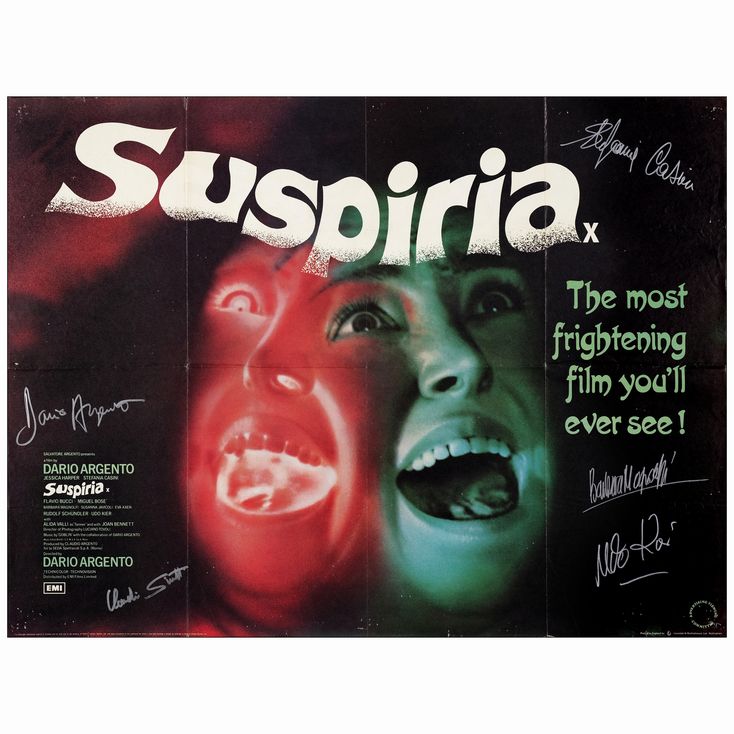 787. British Quad (30 x 40 ) Signed by Director Dario Argento, producer ...